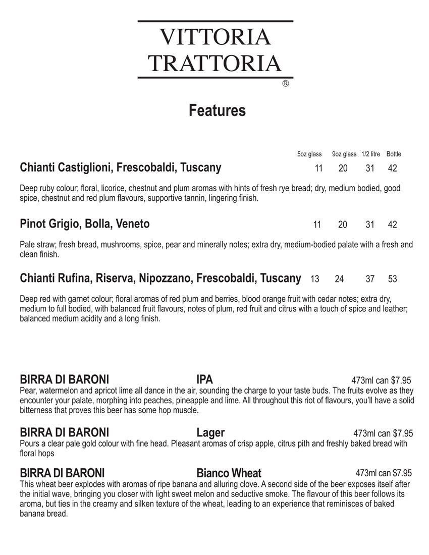 Regular Menu